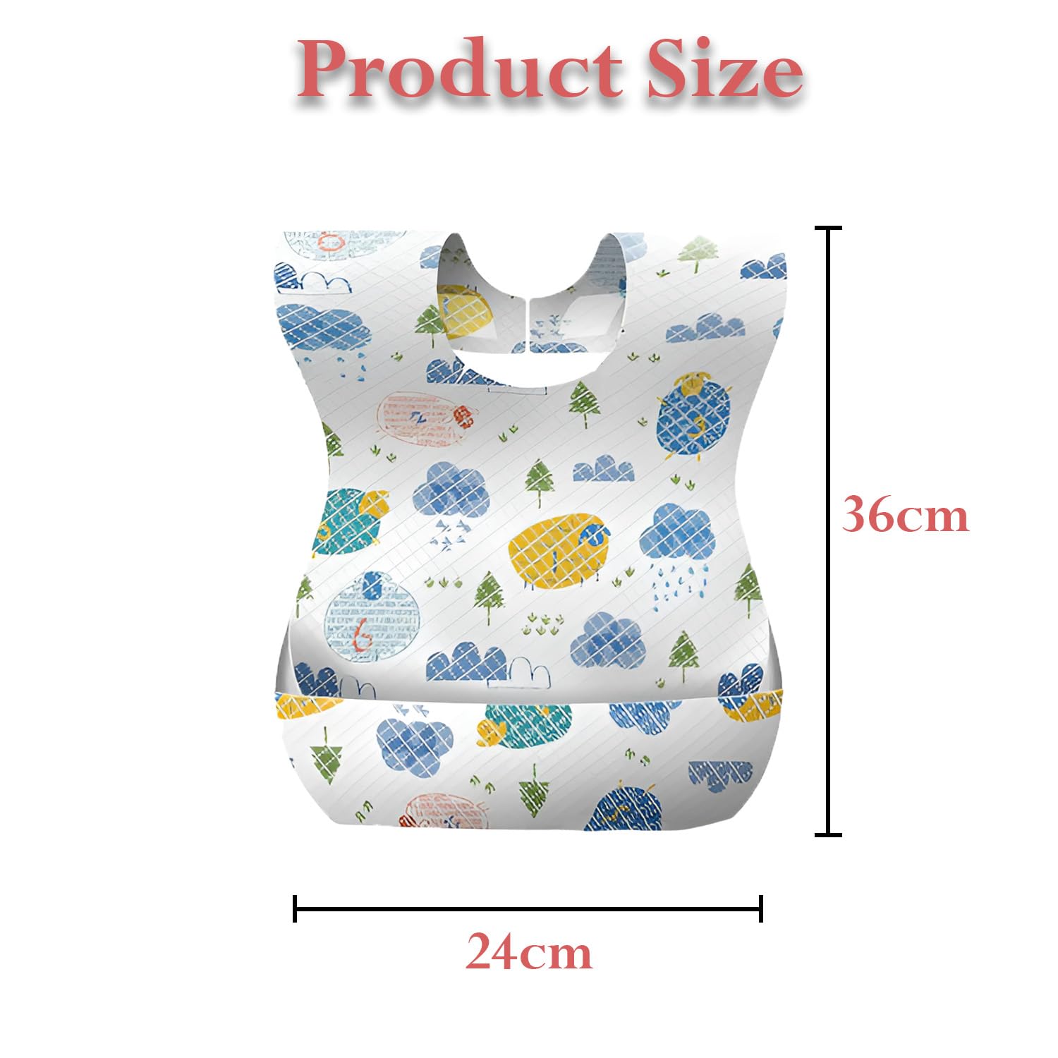 MOMISY Disposable Baby Bibs, 20 Pack Soft Travel Bibs for Feeding Infa ...