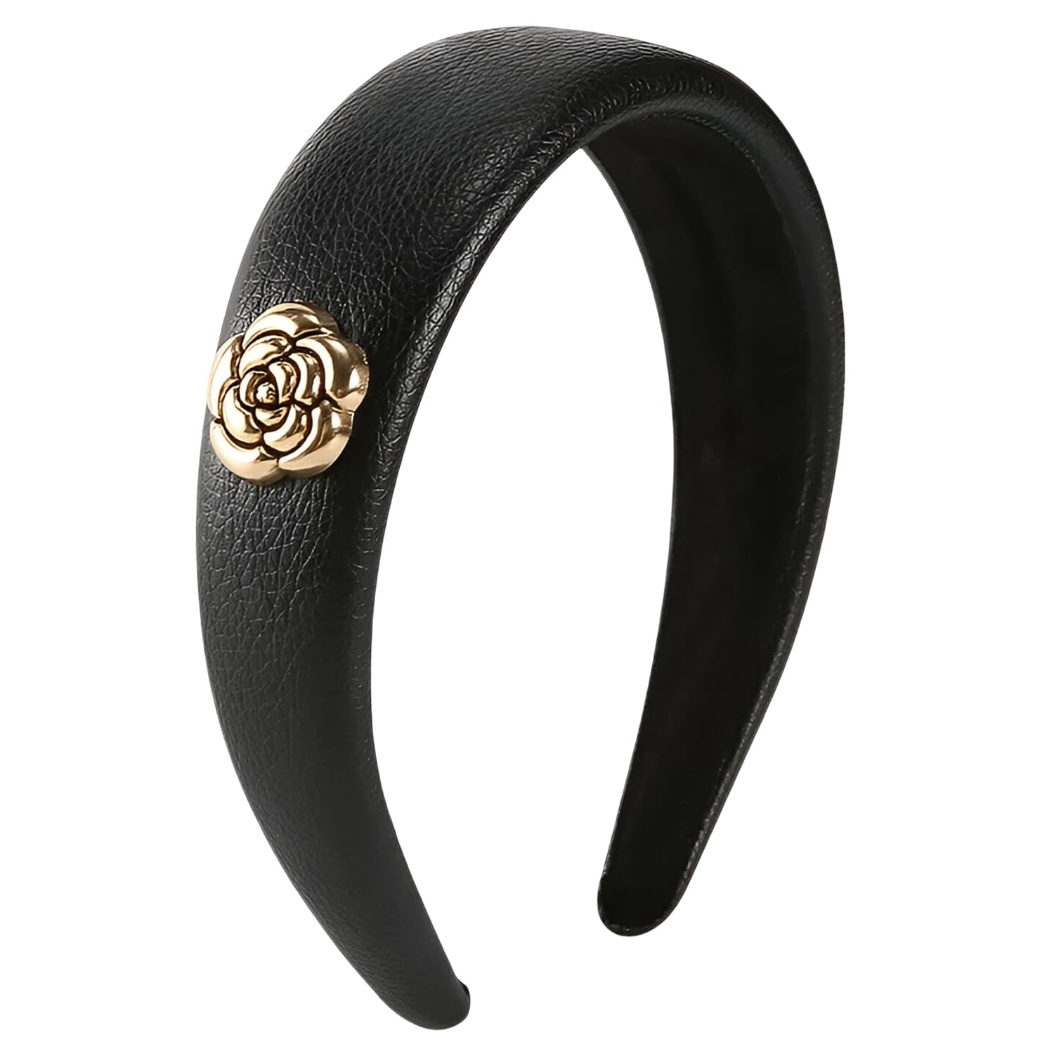 MOMISY Headbands, Plain Artificial Leather Hairbands for Girls, Women ...