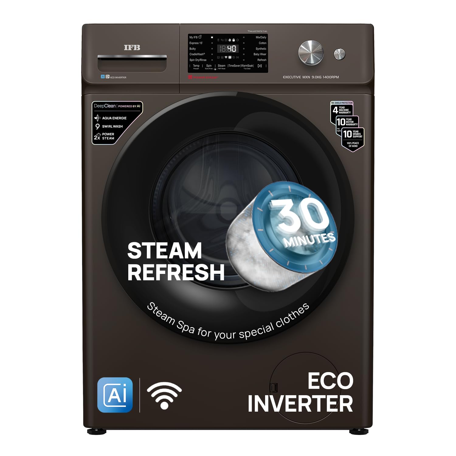 IFB 9 Kg 5 Star, DeepClean® Technology, AI Powered, WiFi, Fully Automa ...