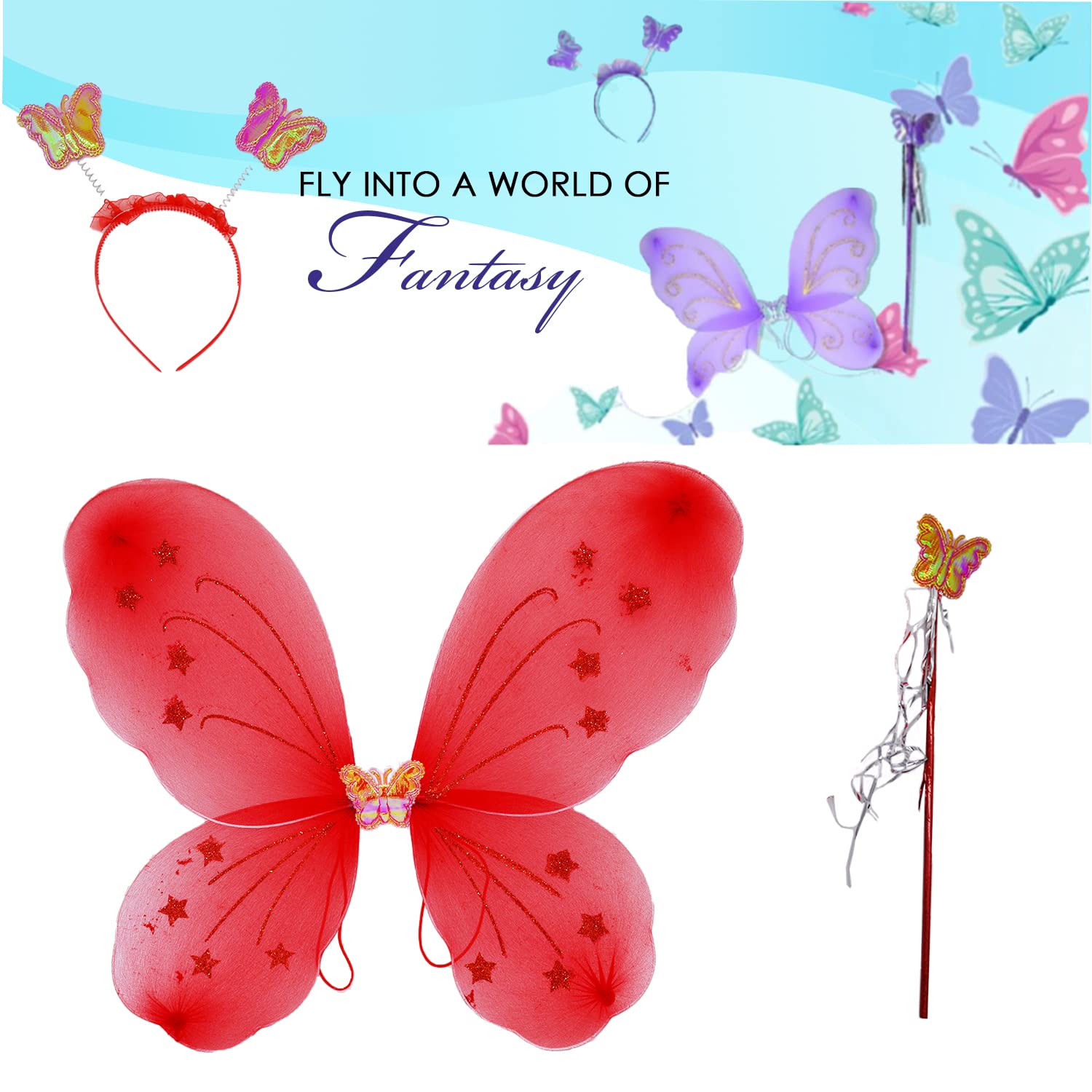 MOMISY Baby Photography Props, Baby Ferry Outfit with Feather, Stick a ...