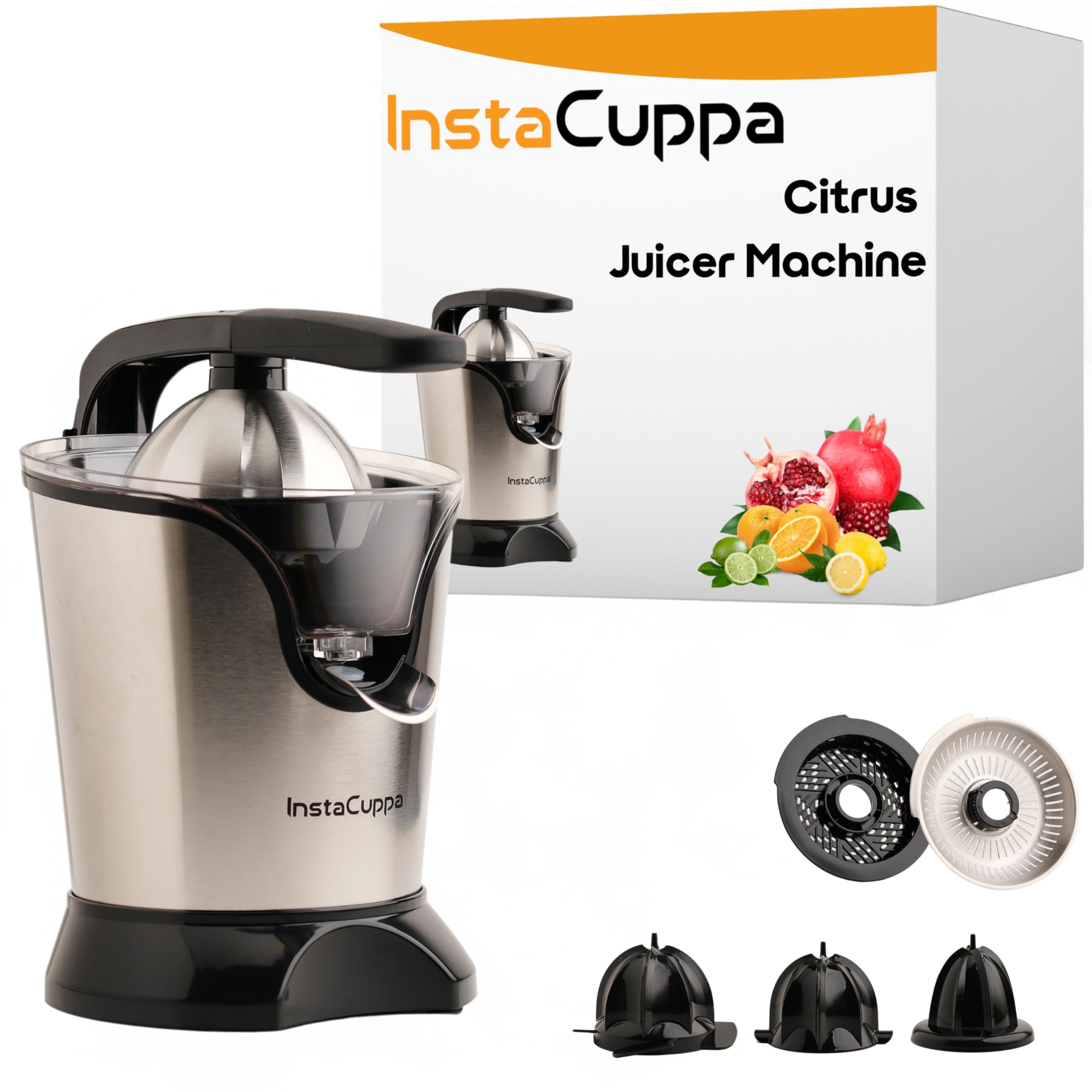 InstaCuppa Citrus Juicer Electric for Busy Moms, Quiet Copper DC Motor ...