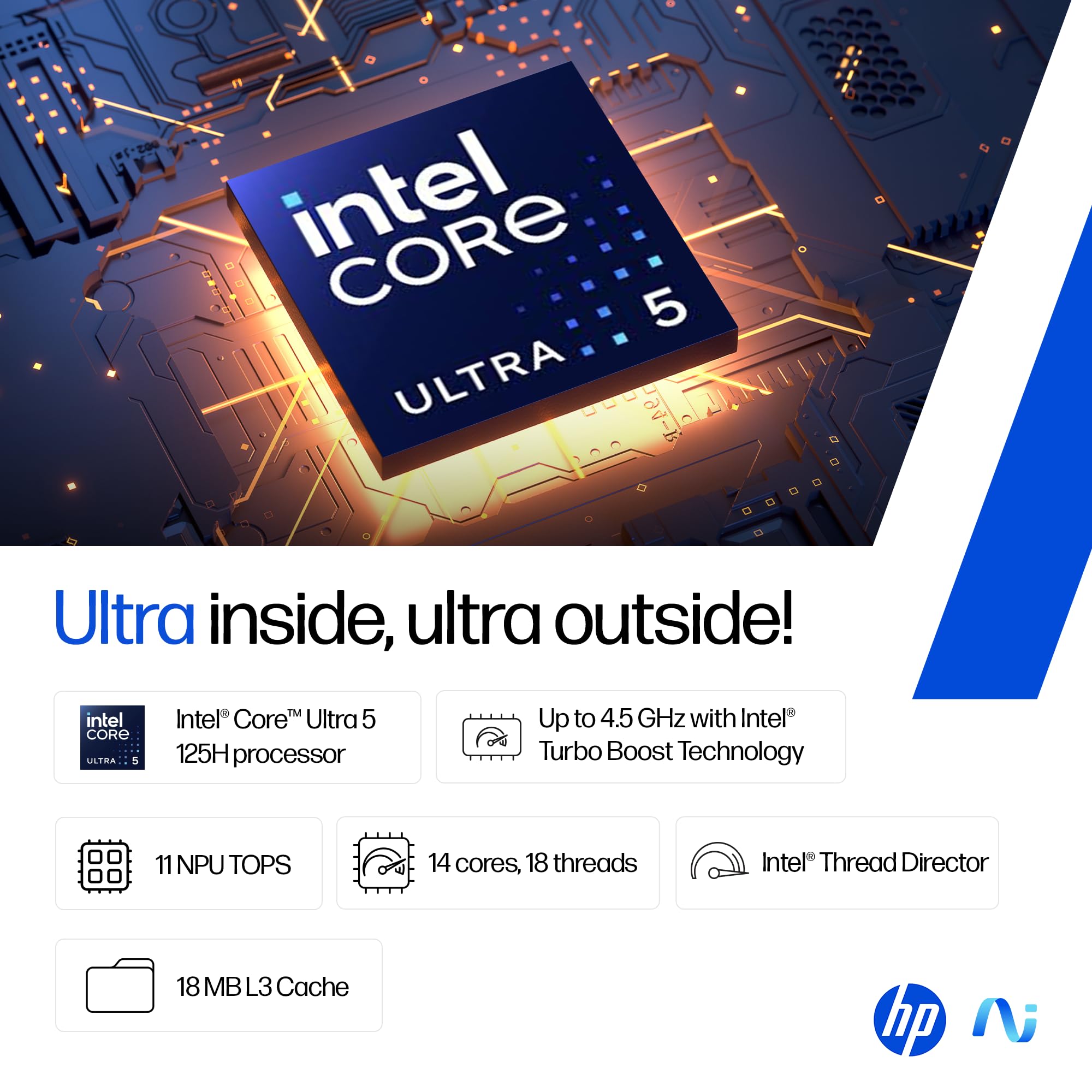HP 15, Intel Core Ultra 5 125H (16GB DDR5, 1TB SSD) FHD, IPS, 15.6''/3 ...