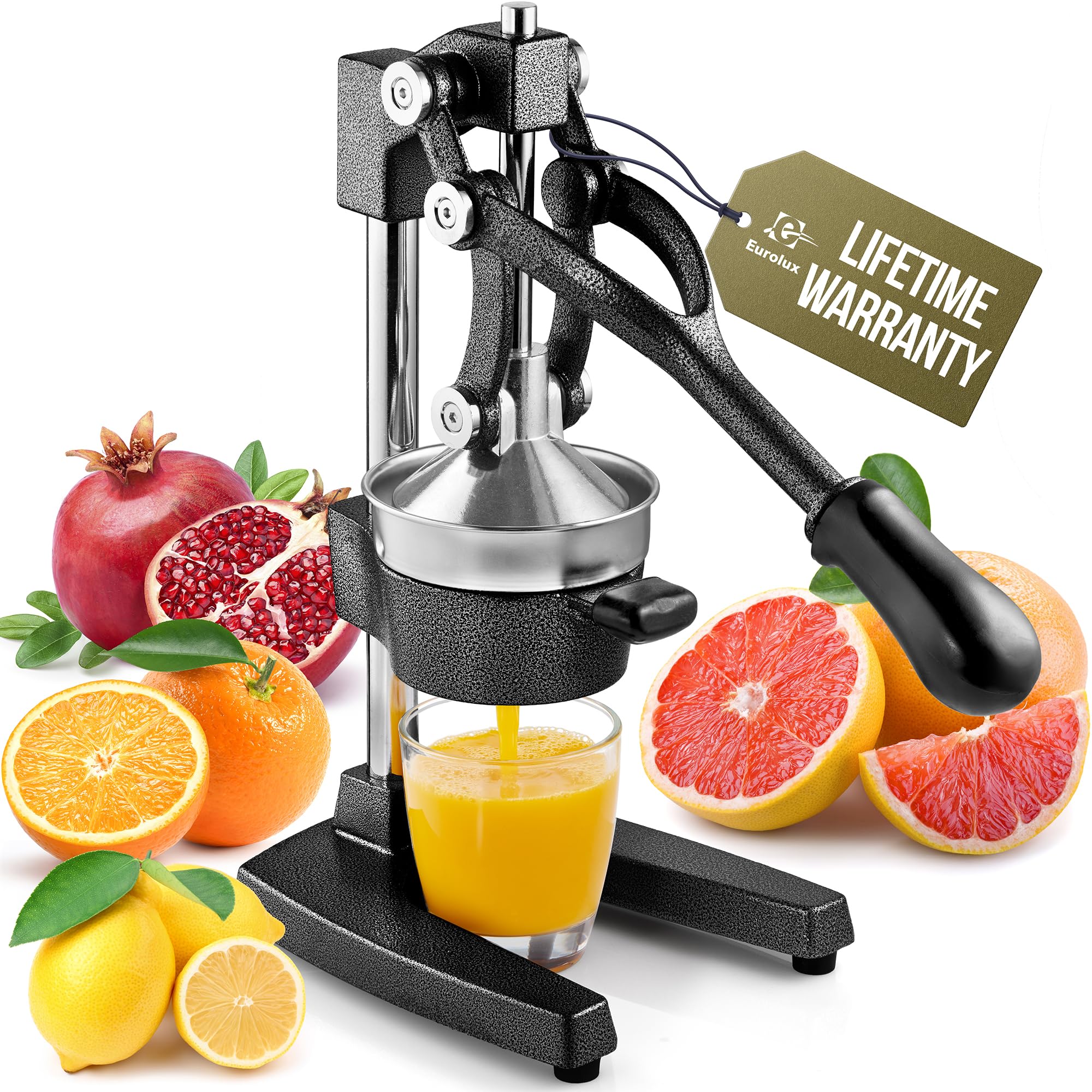 Eurolux Cast Iron Citrus Juicer | Commercial Grade Manual Hand Press ...